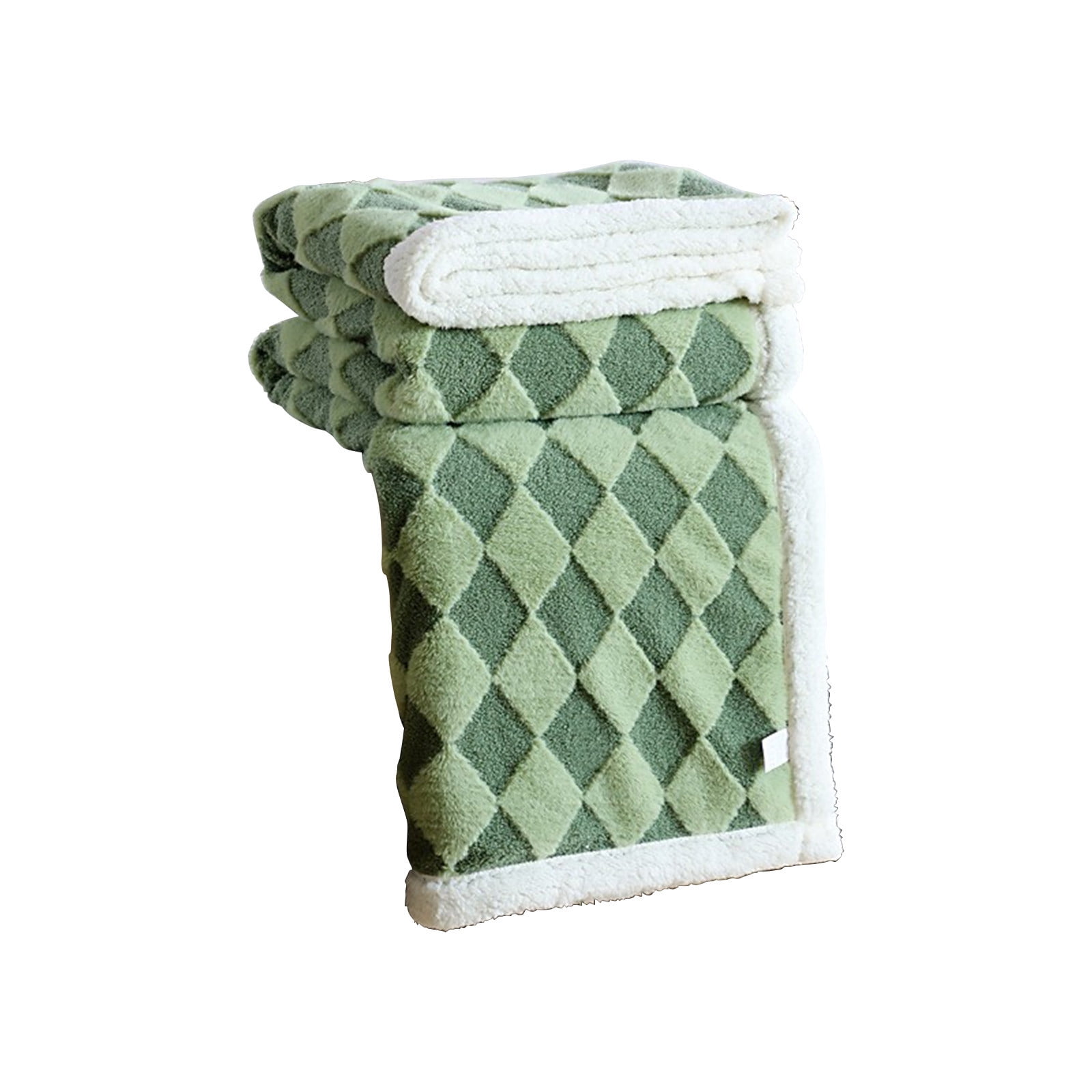 Flannel Nap Blanket | 70x100cm Soft Polyester Throw | Pink, Green, Gray ...