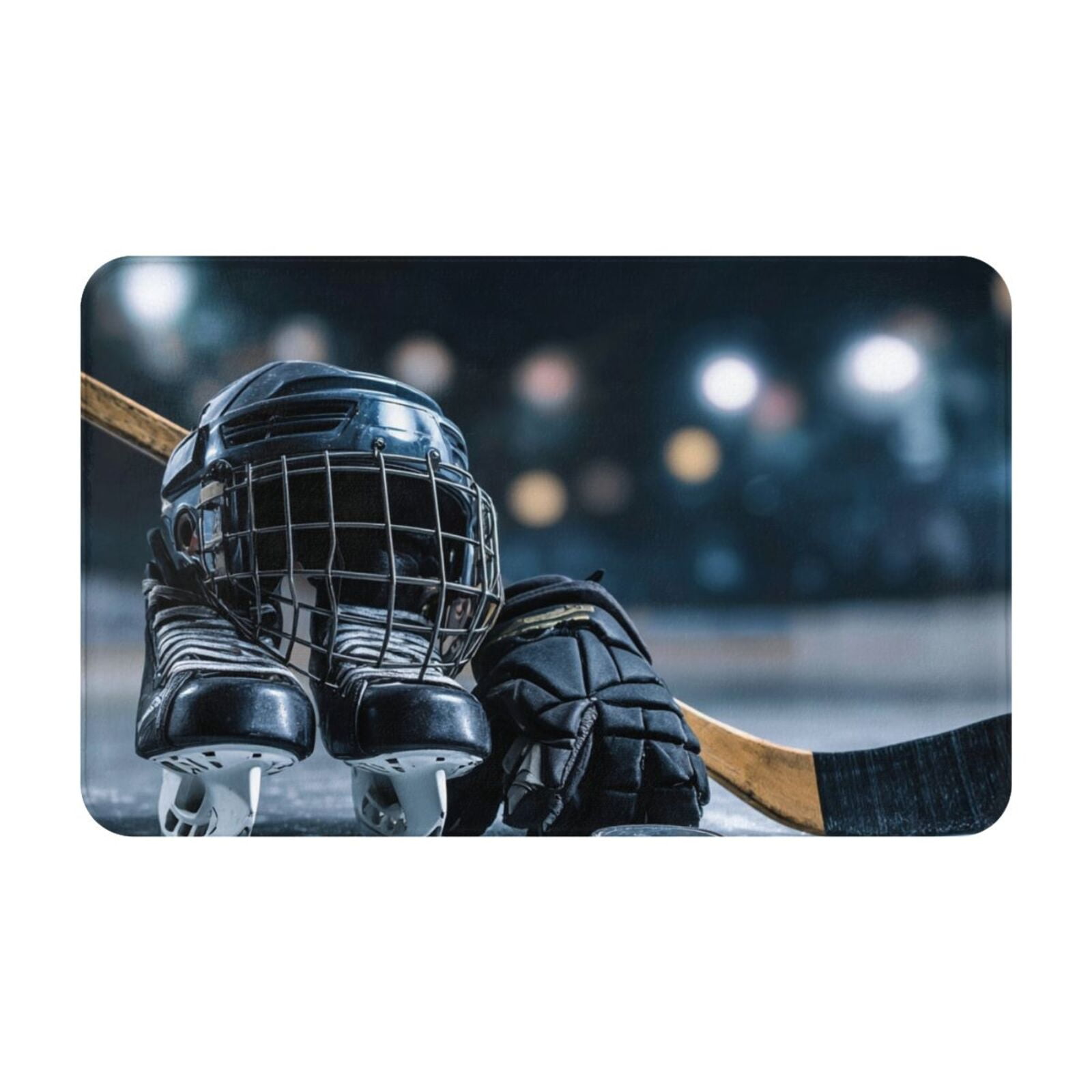 Flannel Non-Slip Floor Mat, 20x31.5 Inches, 100% Polyester, Thick & Comfortable, Suitable for ...