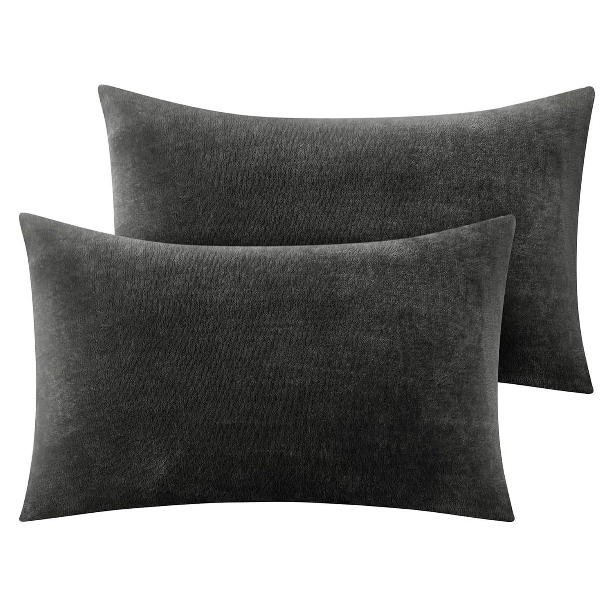 Flannel Pillowcases Standard Set of 2, Super Soft Fleece Pillow Case ...