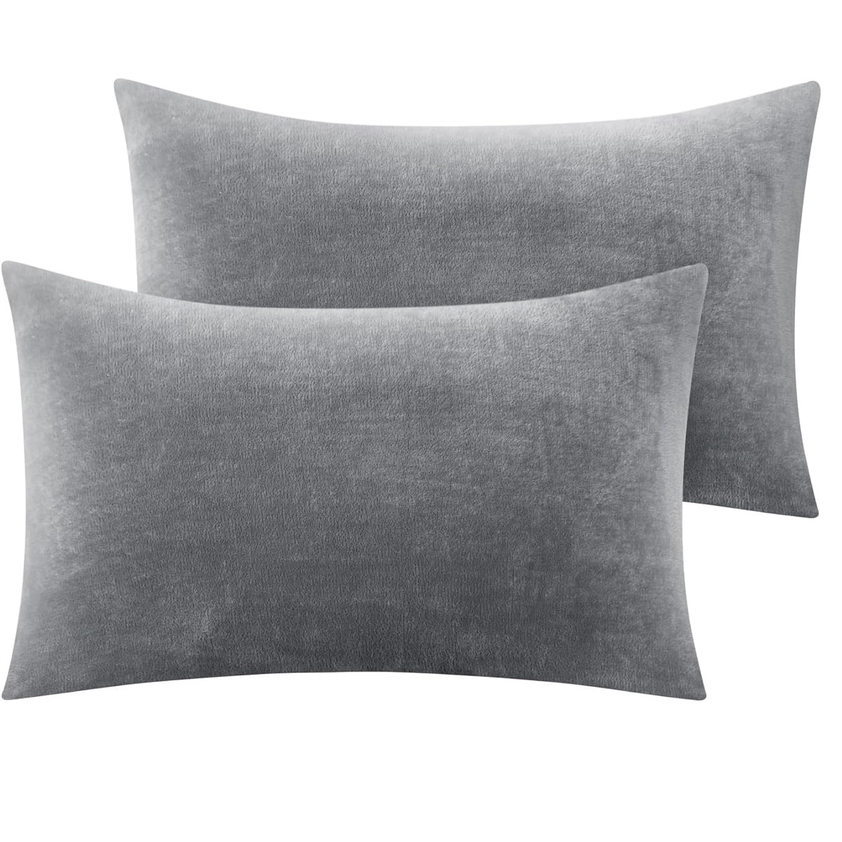 Flannel Pillowcases Standard Set of 2, Super Soft Fleece Pillow Case ...