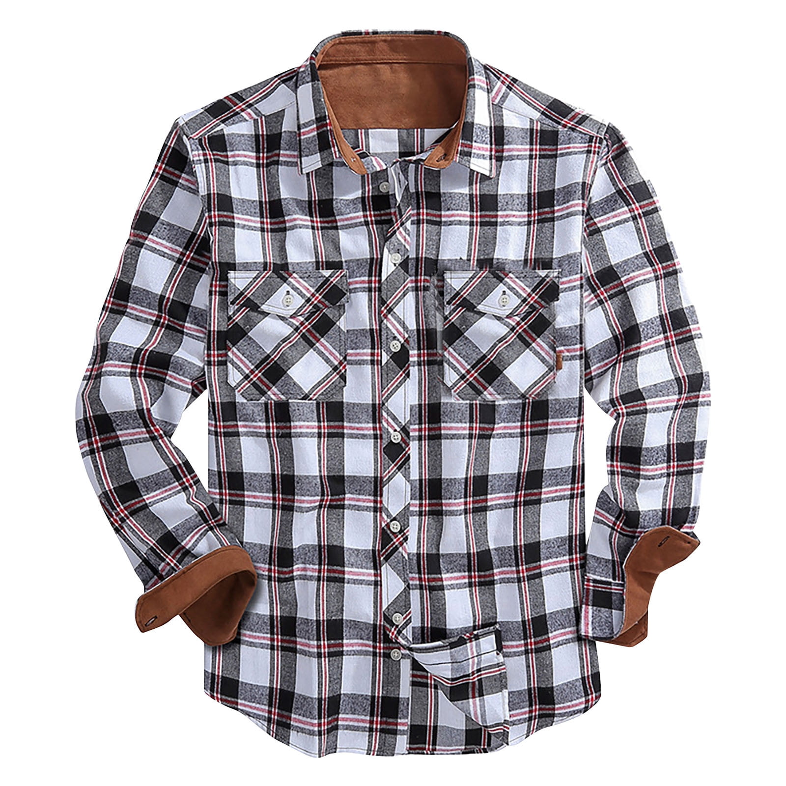 Flannel Plaid Shirt Jacket for Men,Men's Flannel Shirt Plaid Shirts ...