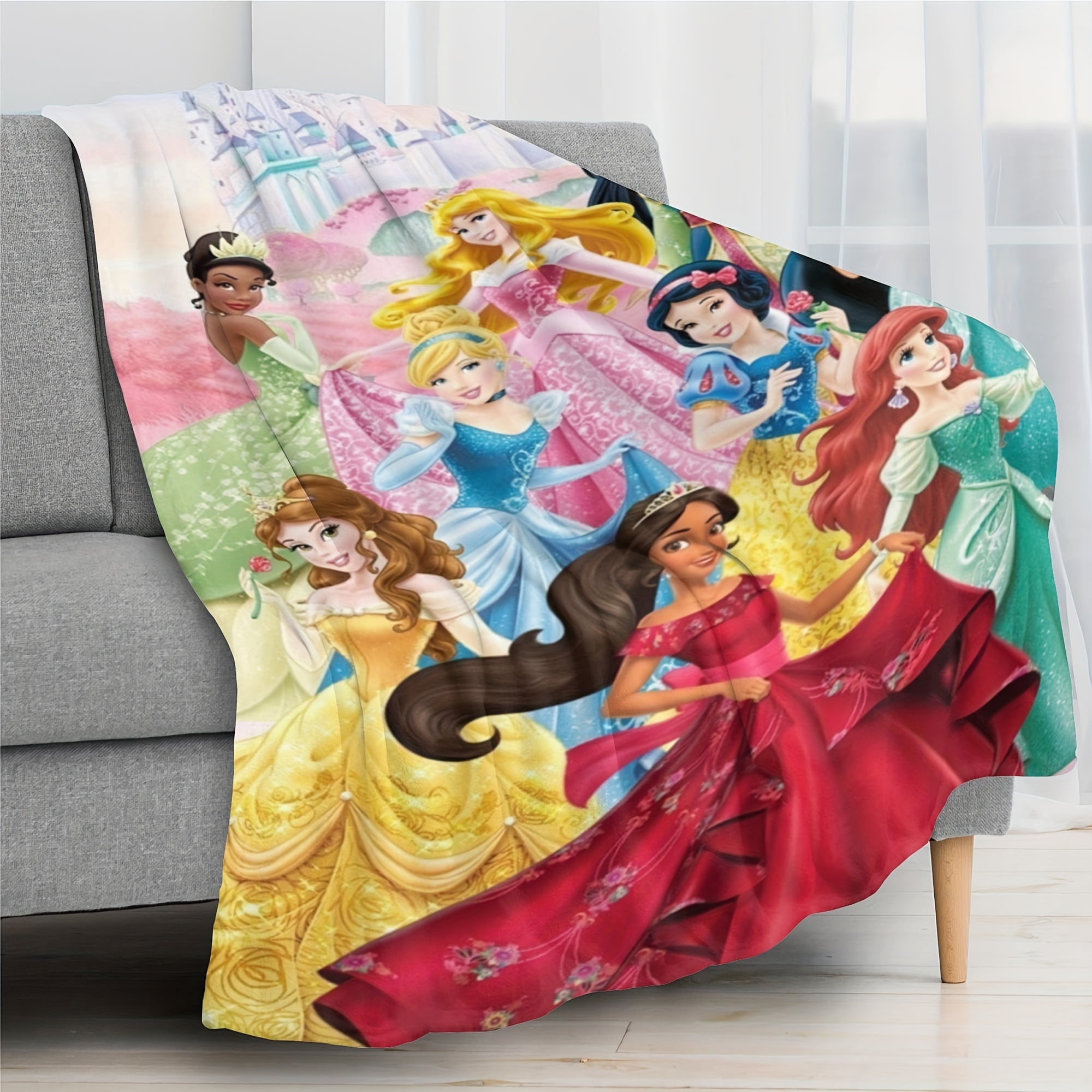 Flannel Princess-Throw Blanket For Sofa, Bed, Travel, Camping, Office ...