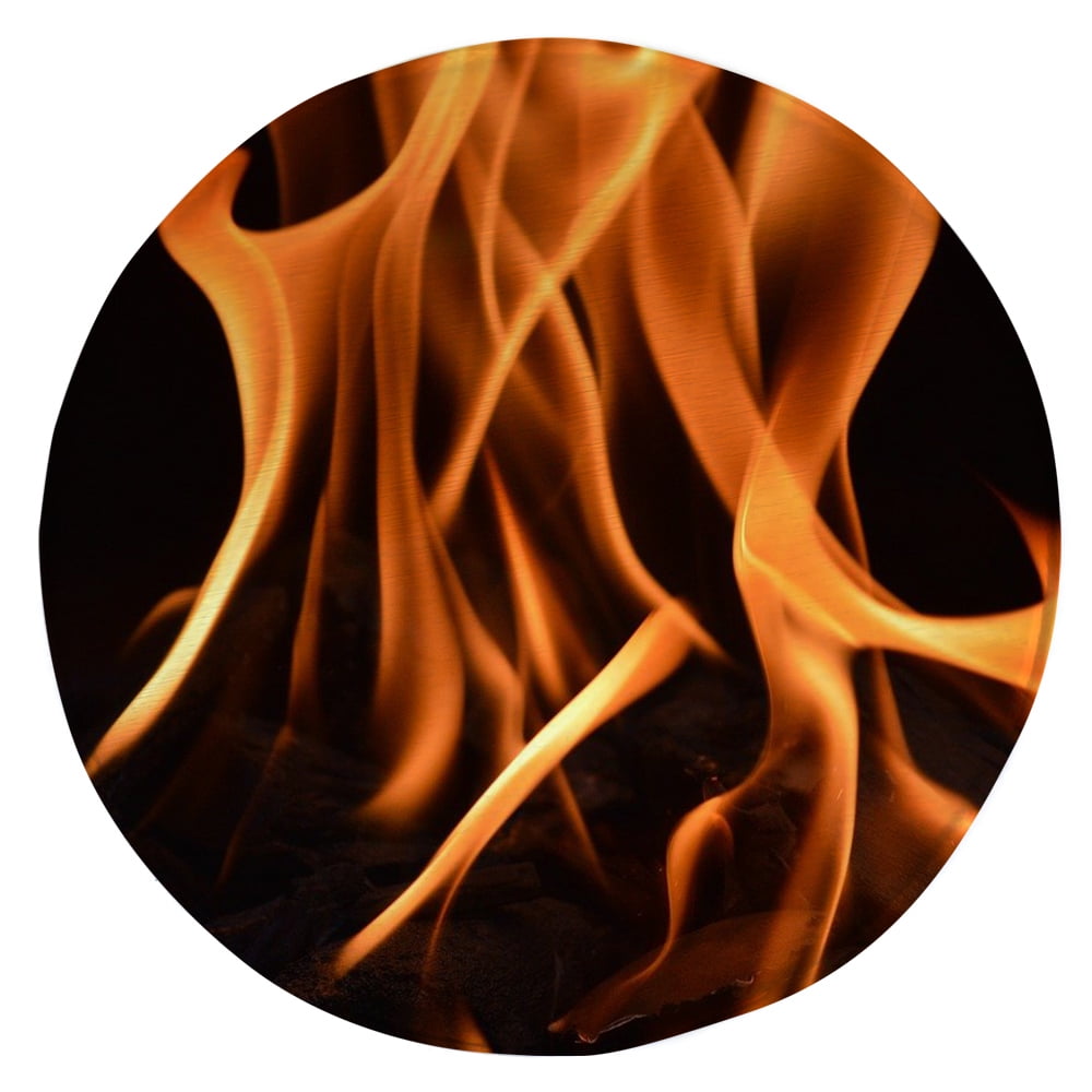 Flannel Round Carpet Flame Abstract Art Pattern 3D Printed Dirty Non ...