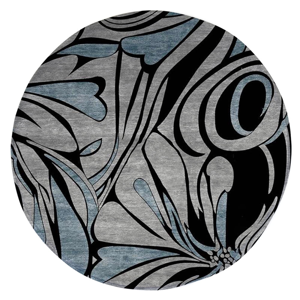 Flannel Round Carpet Nordic Modern 3D Printing Round Rug Home r Sofa ...
