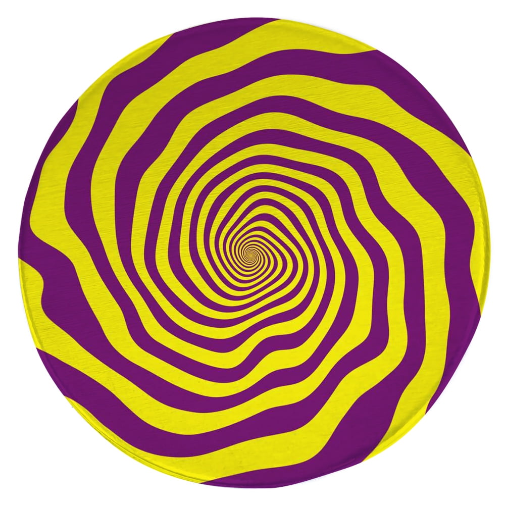 Flannel Round Carpet n Art Graphics 3D Printing Living Room Sofa ...