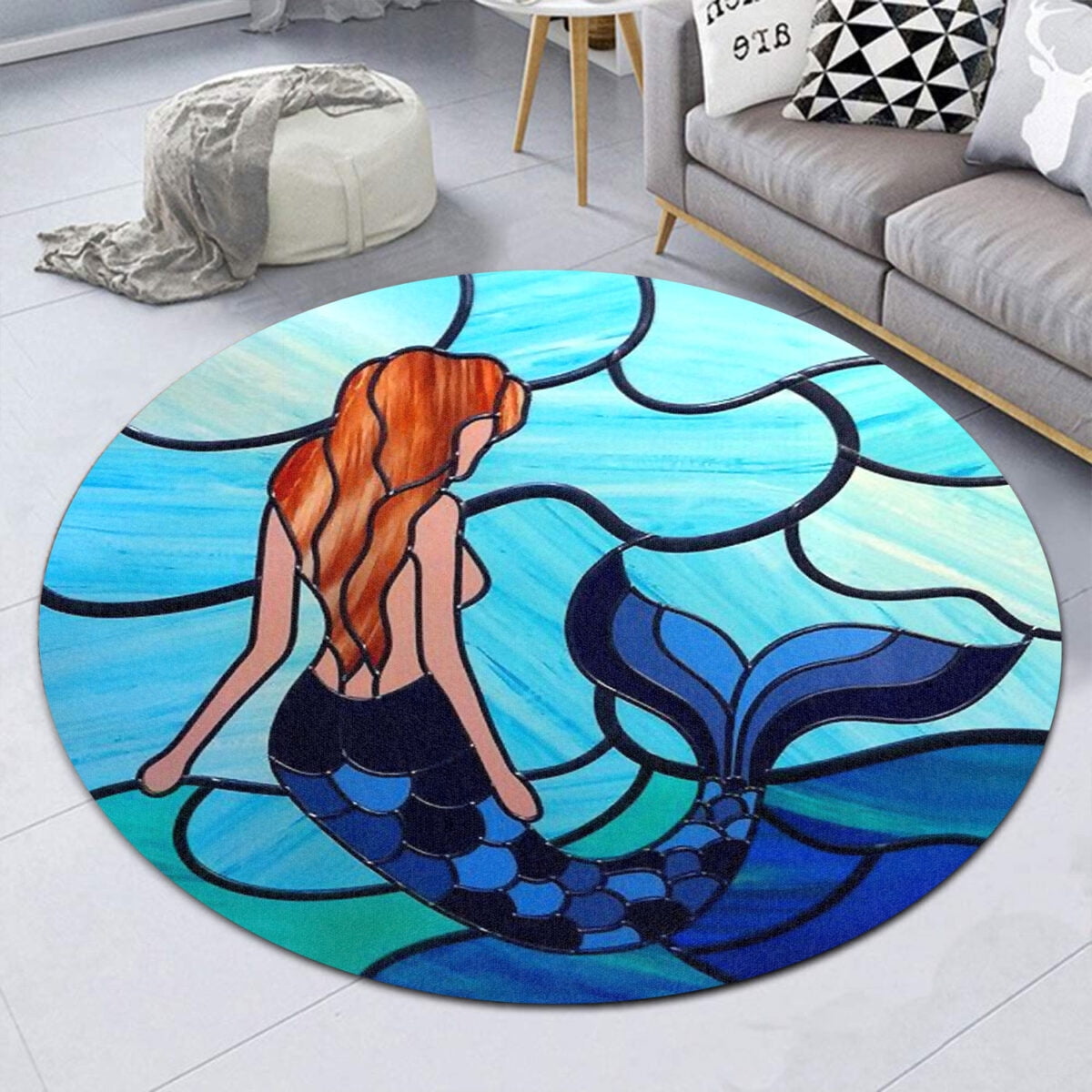 Flannel Rug Magic Bagua Graphic Carpet 3D Printed Floor Mats for Living ...