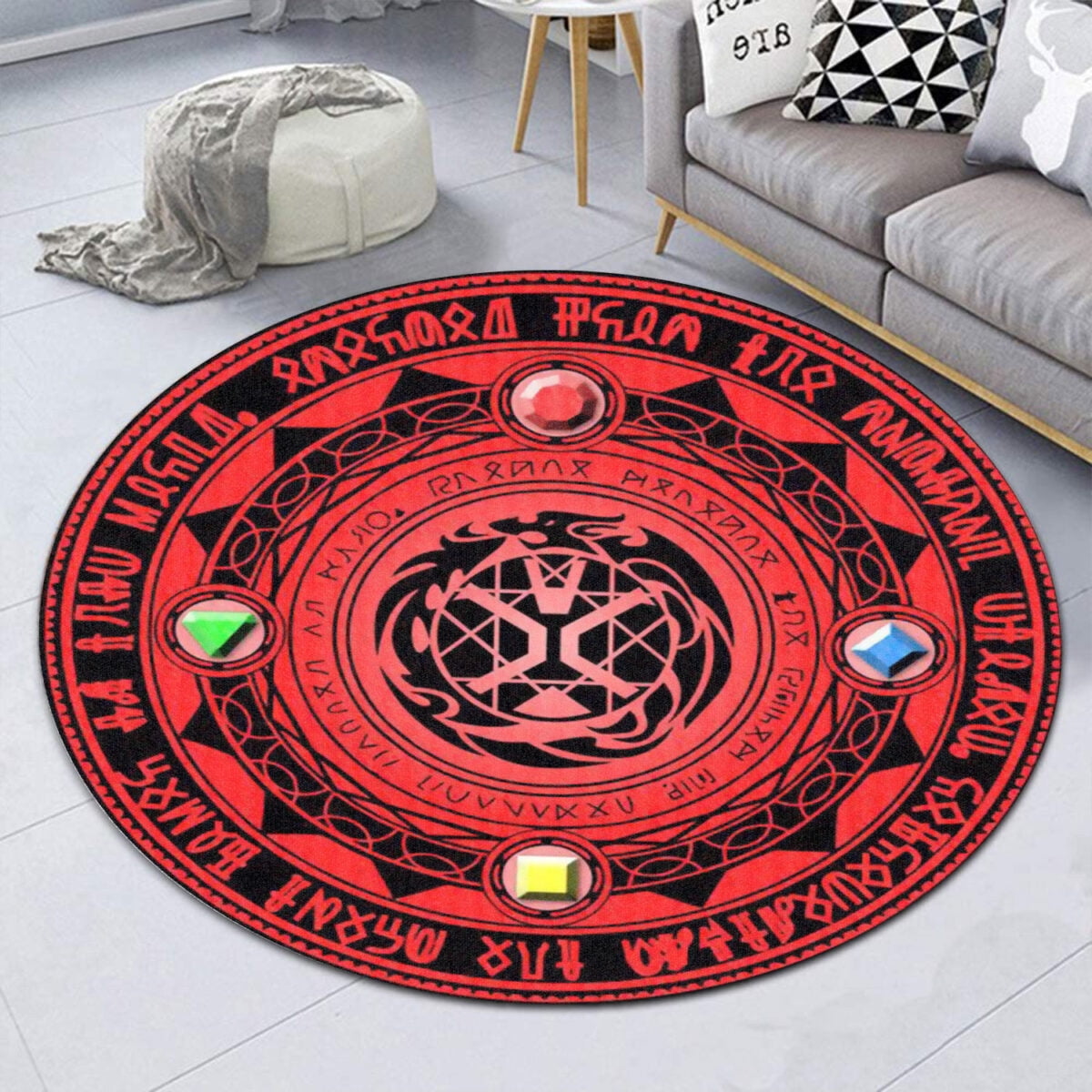 Flannel Rug Magic Bagua Graphic Carpet 3D Printed Floor Mats for Living ...