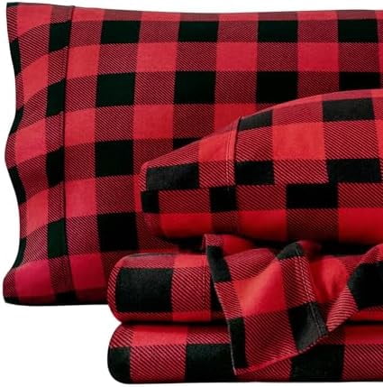 Flannel Sheet Set Prints, 100% Cotton, Soft Heavyweight - Christmas ...