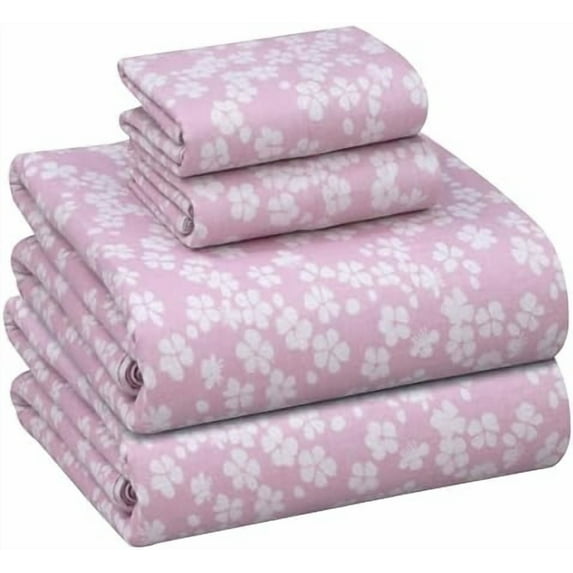 Flannel Sheets Full Size - 100% Cotton Double Brushed Bed Sheets Set ...