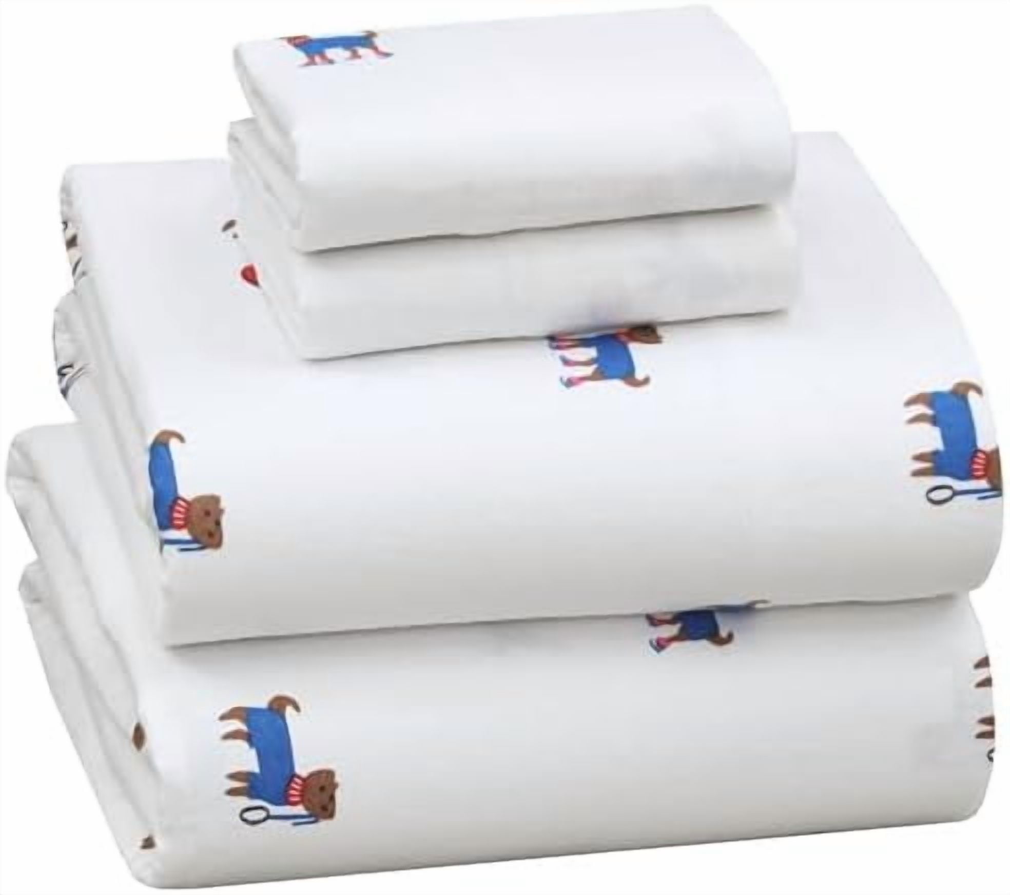 Flannel Sheets Full Size - 100% Cotton Double Brushed Bed Sheets Set ...