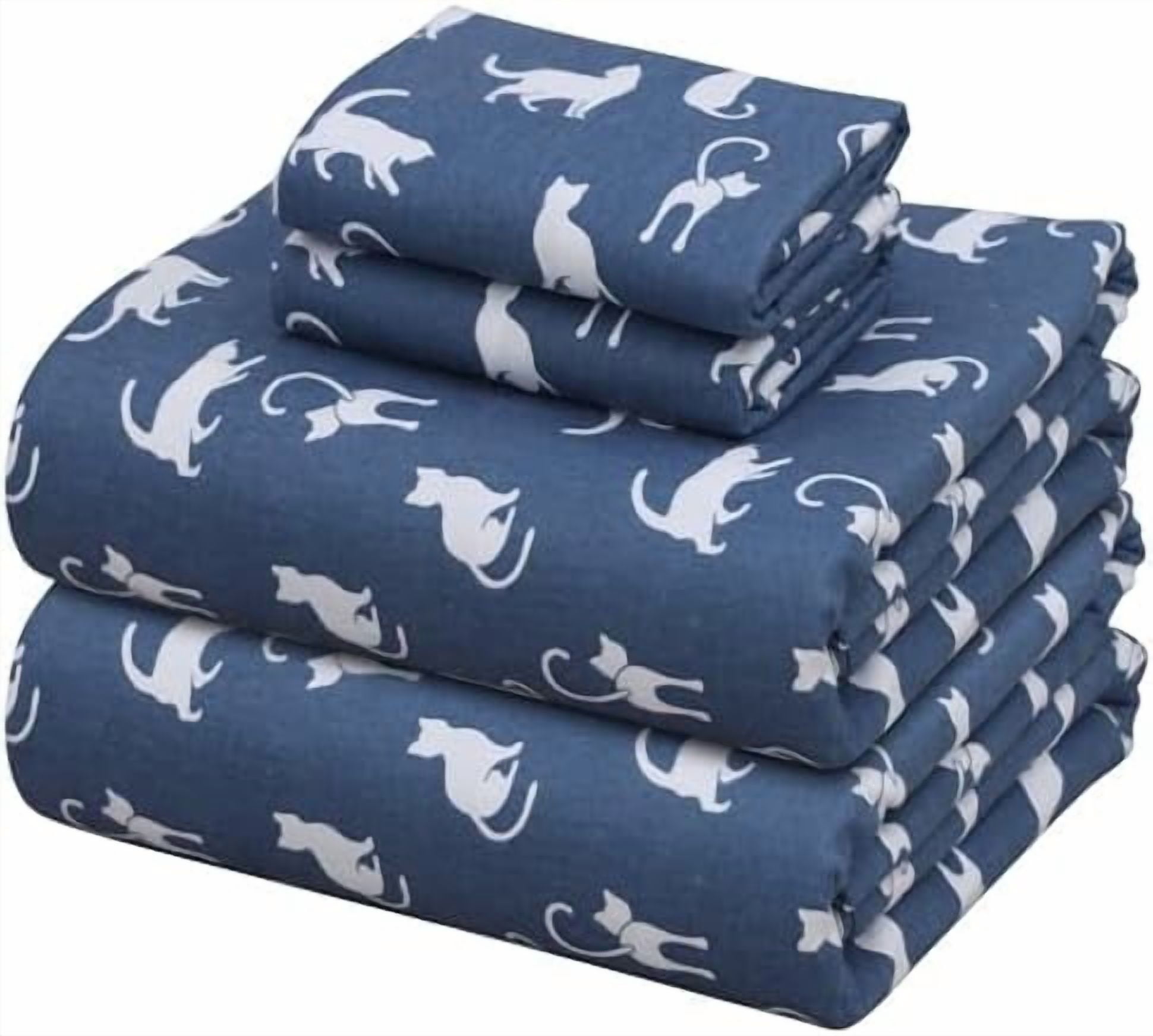 Flannel Sheets Full Size - 100% Cotton Double Brushed Bed Sheets Set ...