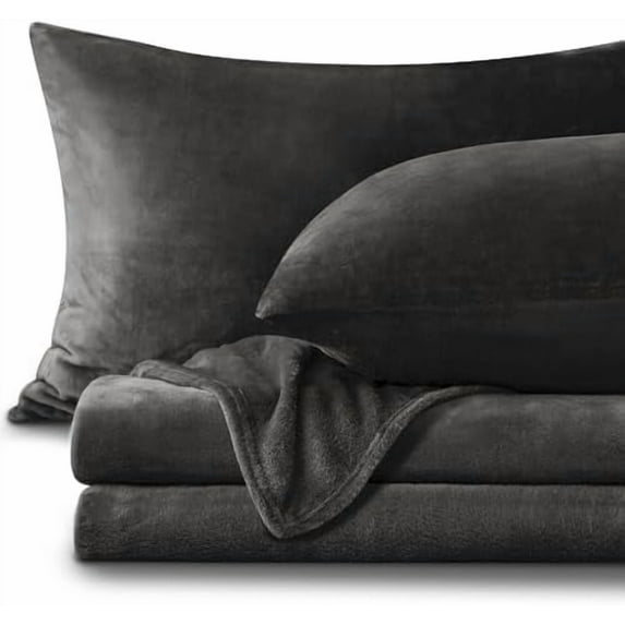 Flannel Sheets Full Size Dark Gray - Super Soft Fleece Sheets Set ...