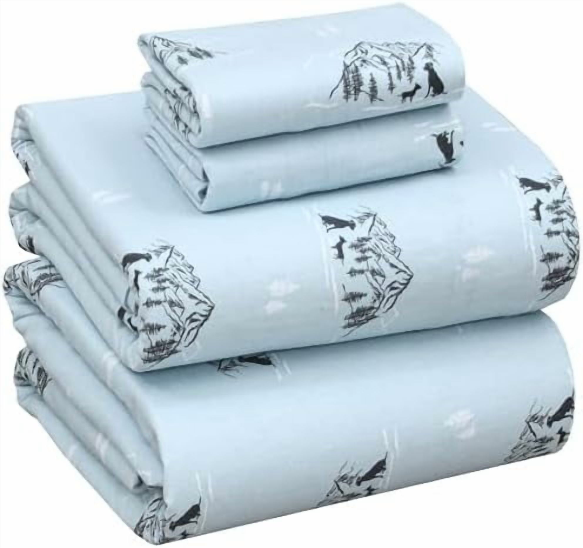 Flannel Sheets King Size - 100% Cotton Brushed King Bed Sheets Set ...