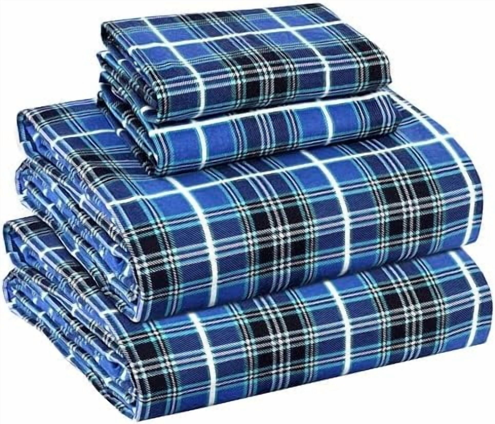 Flannel Sheets King Size - 100% Cotton Brushed King Size Sheets Set ...