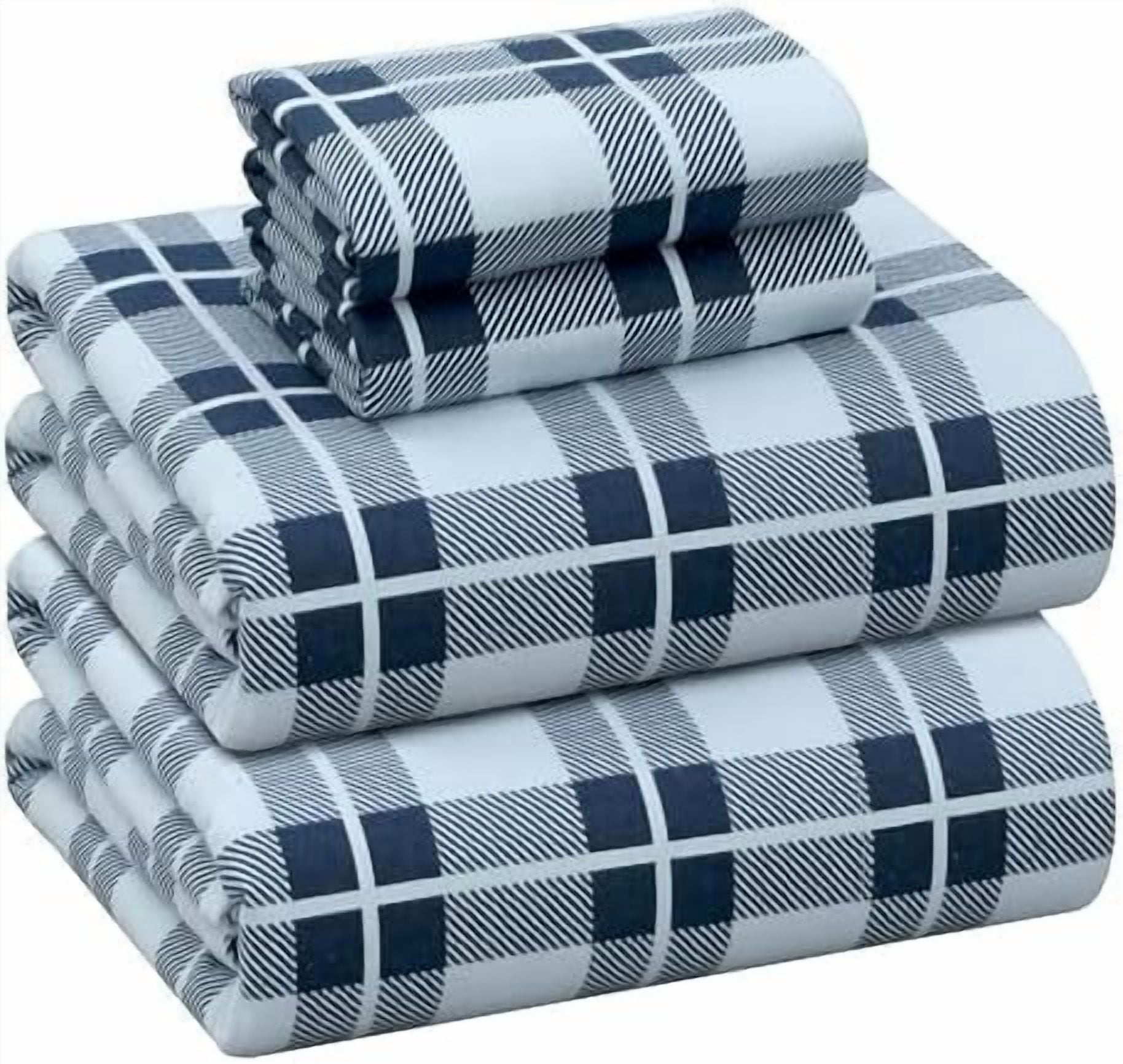 Flannel Sheets King Size - 100% Cotton Brushed King Size Sheets Set ...