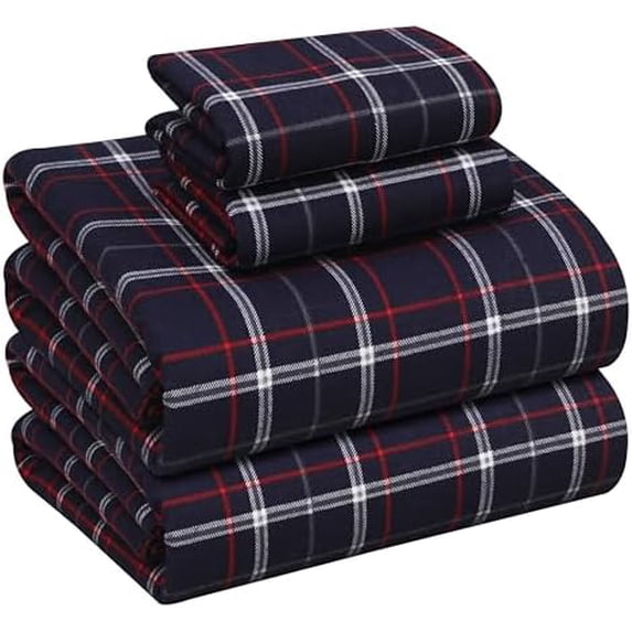 Flannel Sheets King Size - 100% Cotton Double Brushed King Size Sheets ...