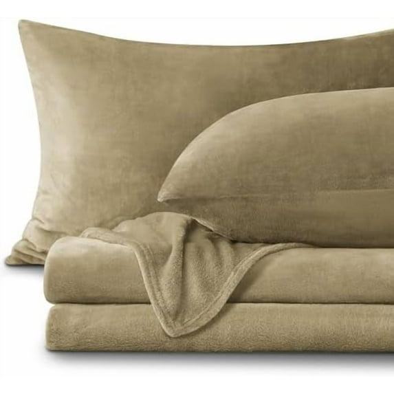 Flannel Sheets King Size Camel - Super Soft Fleece Sheets Set Fluffy ...
