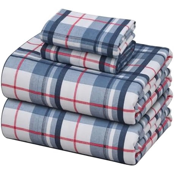 Flannel Sheets King Size Set - Soft & Comfy Deep Pocket Cotton Flannel ...