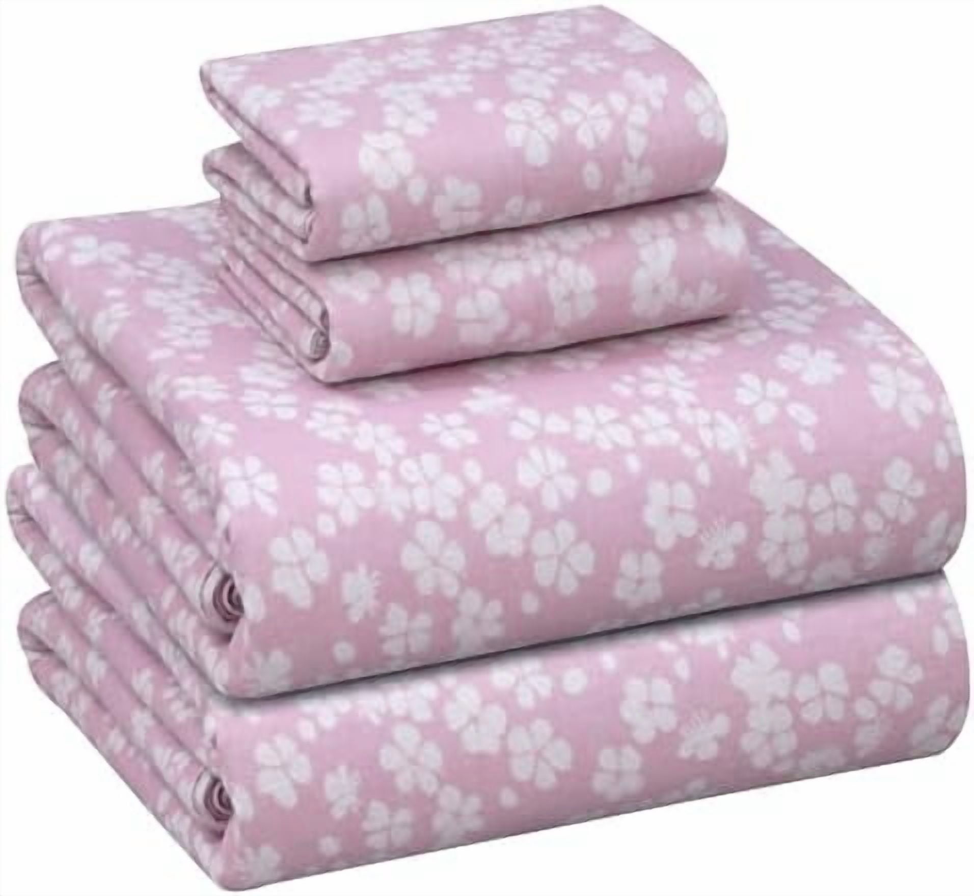 Flannel Sheets Queen Size - 100% Cotton Double Brushed Bed Sheets, Deep ...