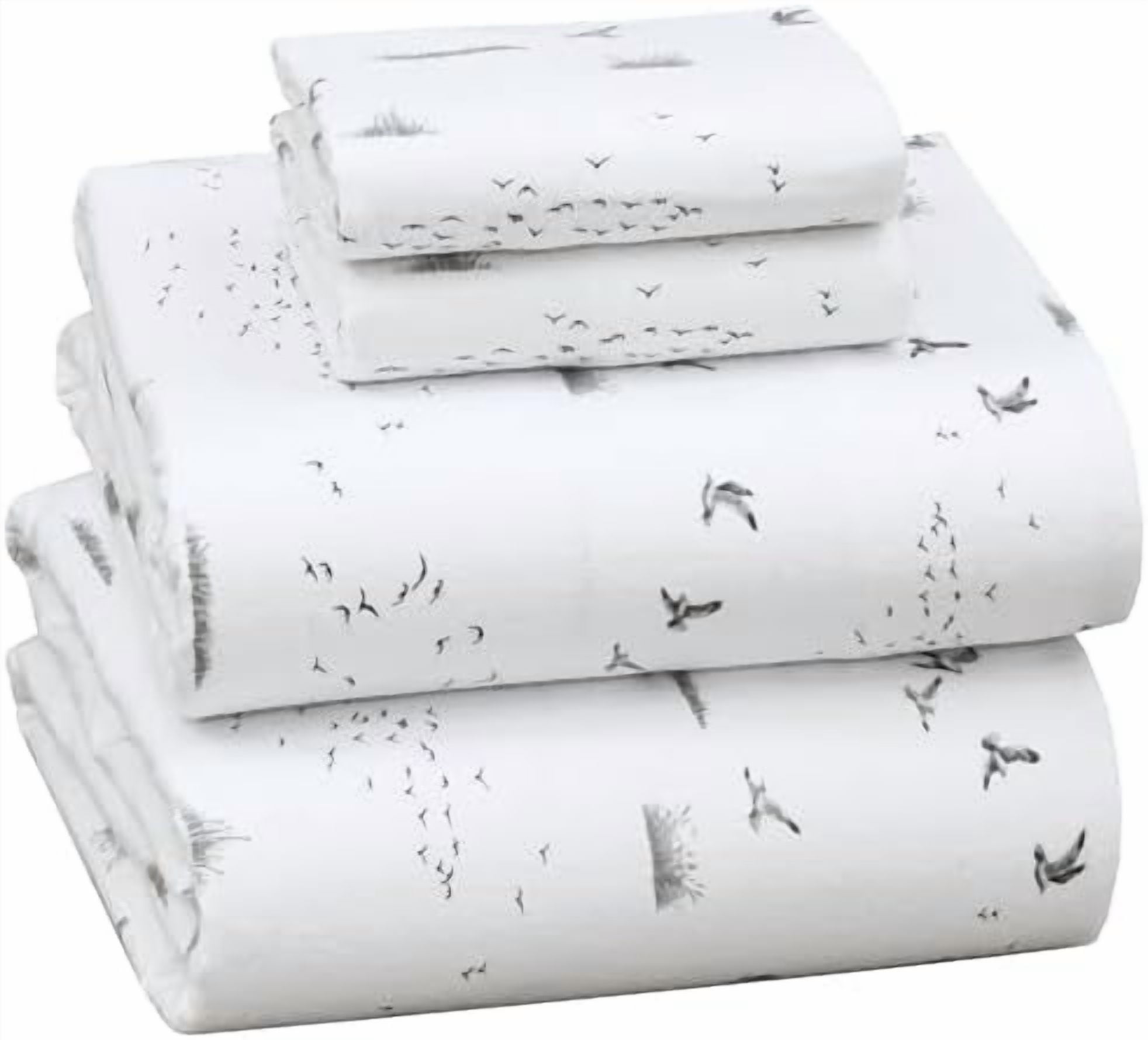 Flannel Sheets Queen Size - 100% Cotton Double Brushed Bed Sheets, Deep ...