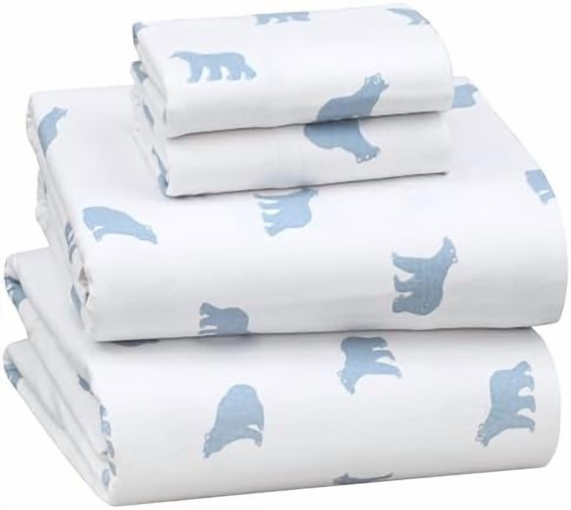 Flannel Sheets Queen Size - 100% Cotton Double Brushed Bed Sheets, Deep ...