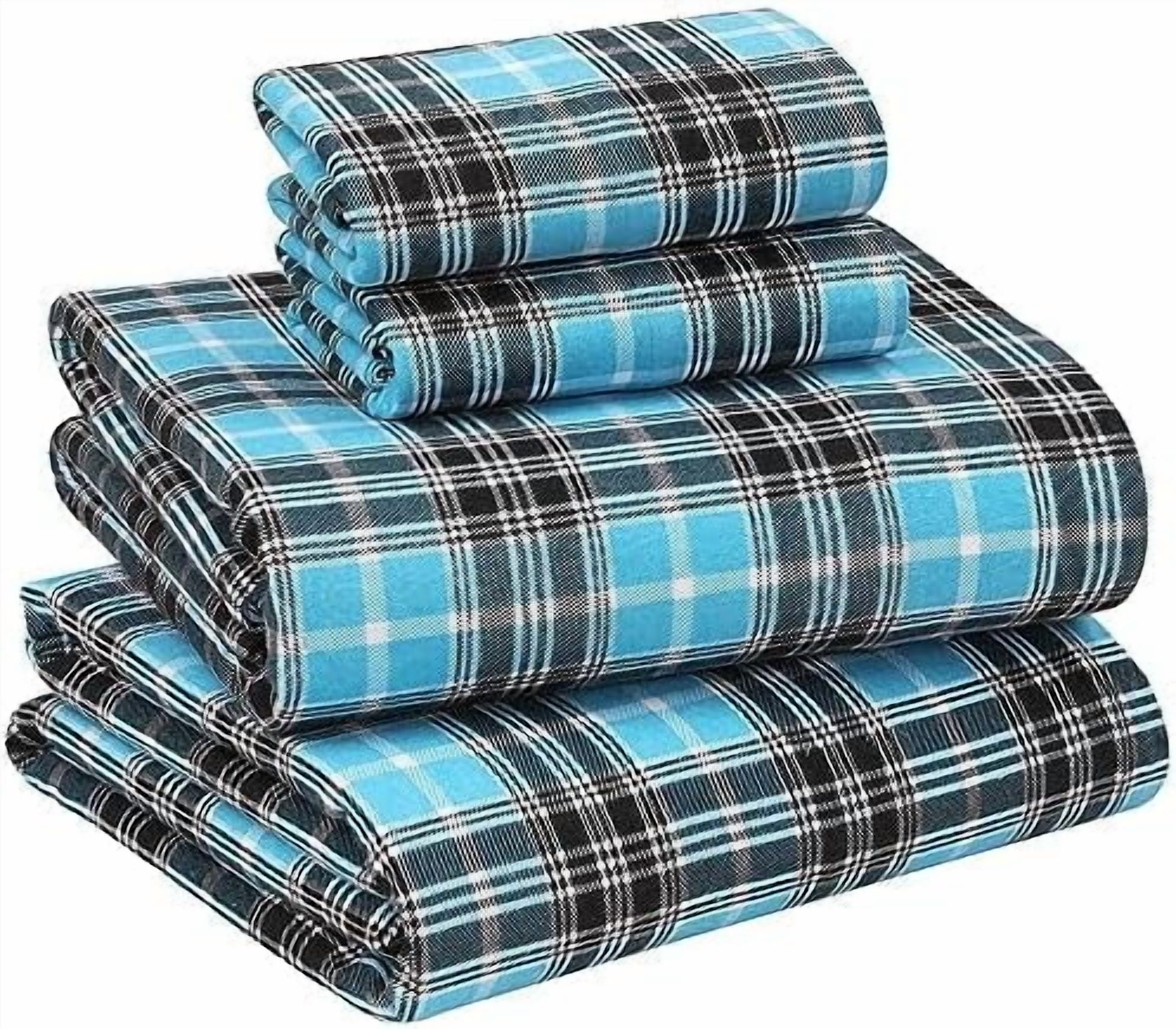 Flannel Sheets Queen Size - 100% Cotton Double Brushed Bed Sheets, Deep ...