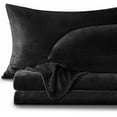 Flannel Sheets Queen Size Black - Super Soft Fleece Sheets Set Fluffy ...