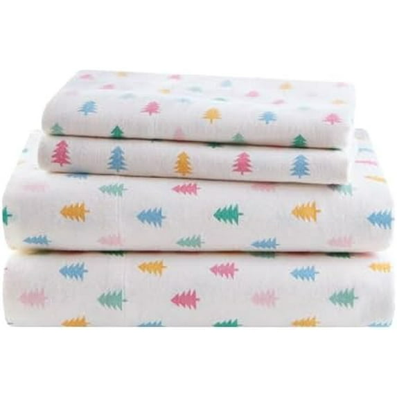 Flannel Sheets Twin, Cozy Soft 100% Cotton Flannel Bedding, Printed ...