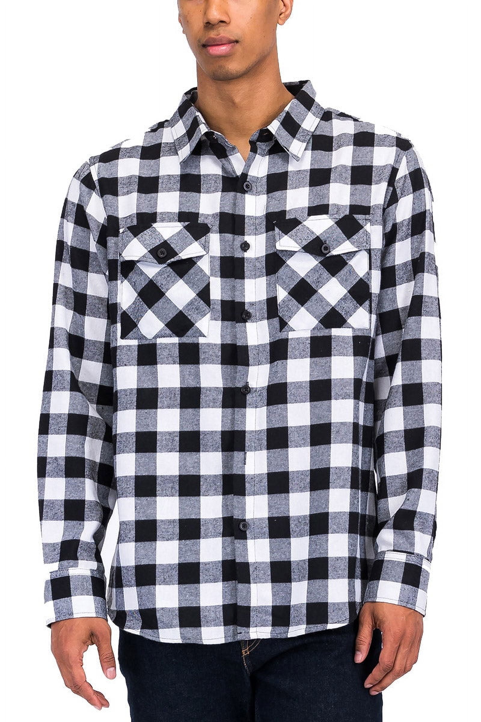 Flannel Shirts for Men, Long Sleeve Button Down Shirt Lightweight Plaid ...