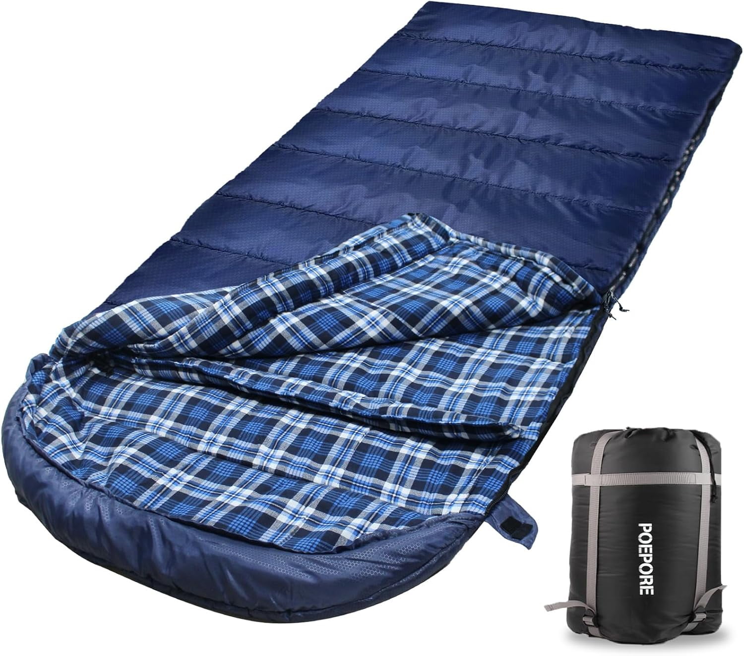 Flannel Sleeping Bag 0 Degree Cold Weather for Adults XXL Sleeping Bag ...