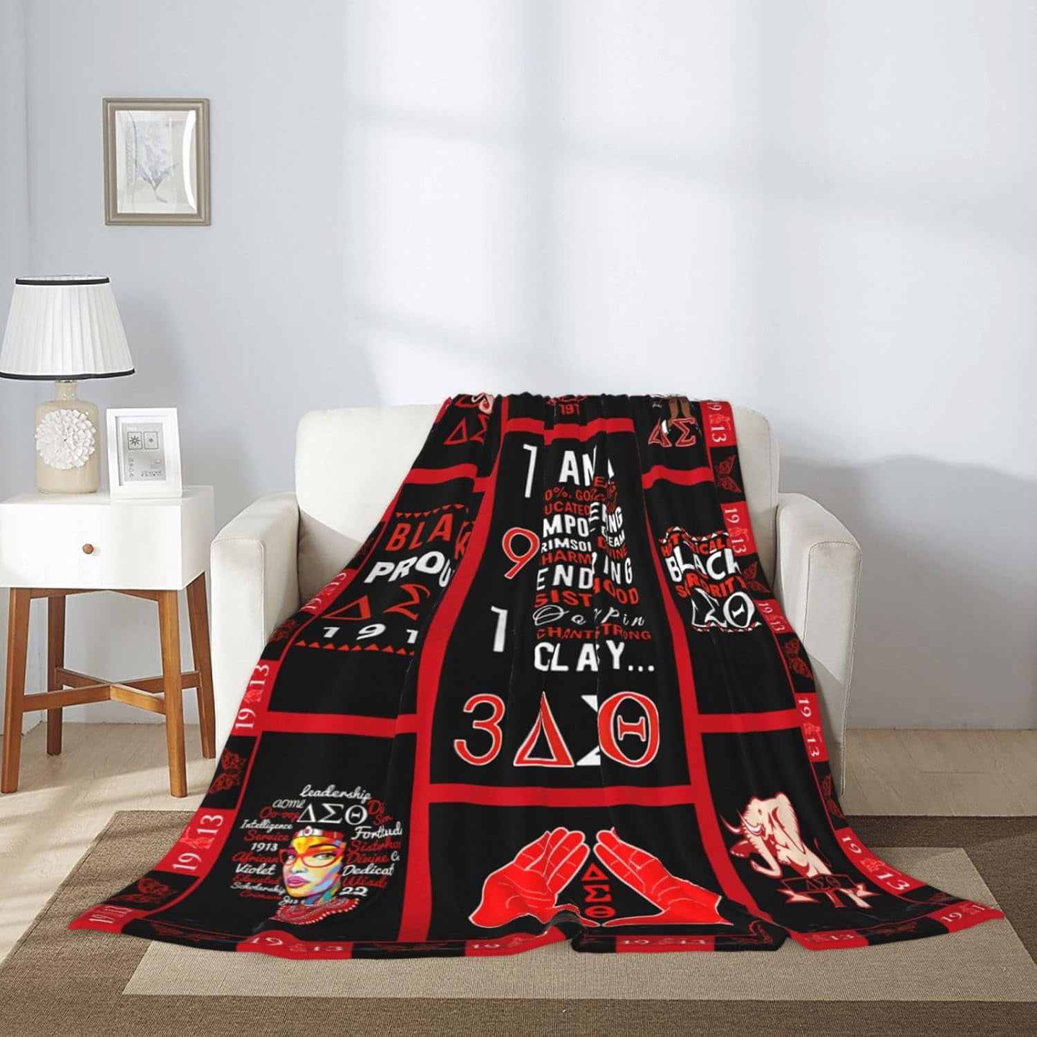 Flannel Throw Blanket 60x50 Inches \u2014 Lightweight Microfiber Couch ...