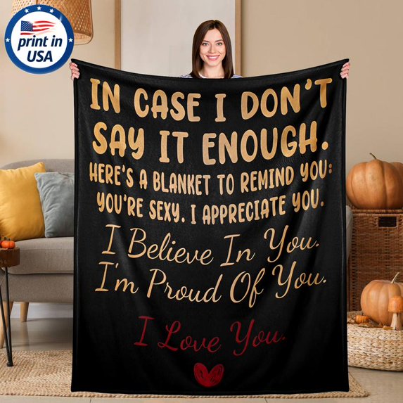 Flannel Throw Blanket with Loving Inspirational Quotes, Christmas gift ...