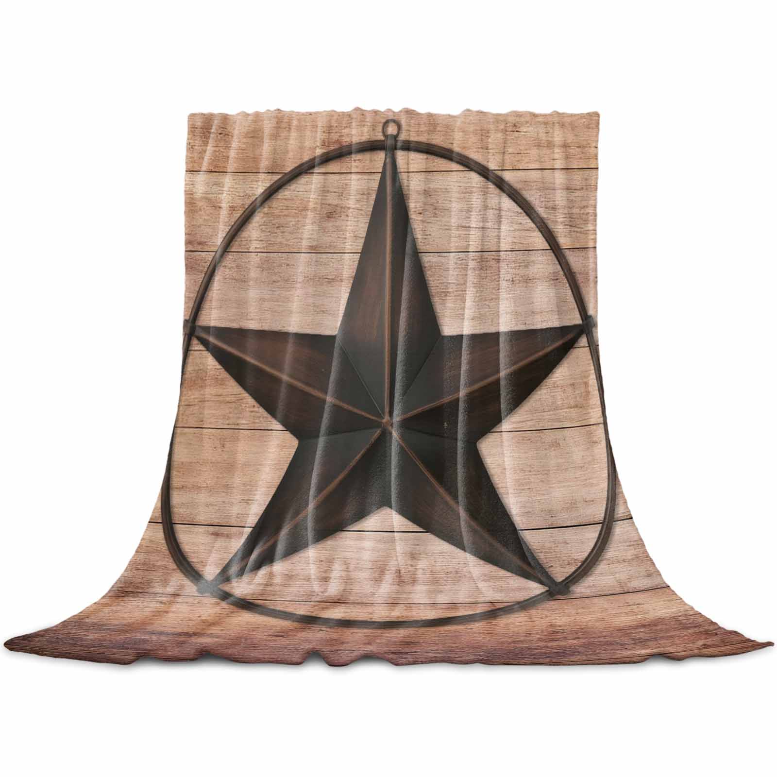 Flannel Throw Blanket for Couch Sofa Bed,Western Theme Texas Star Soft ...