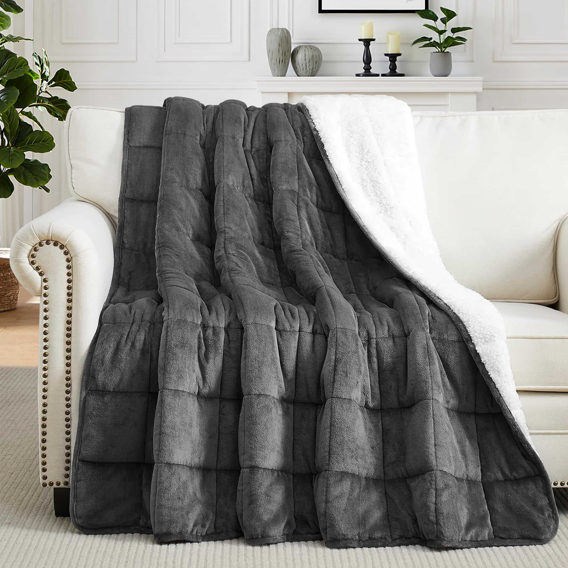 Teler Weighted Blanket Full Size 15lbs 48 x 72 inches, Weighted ...