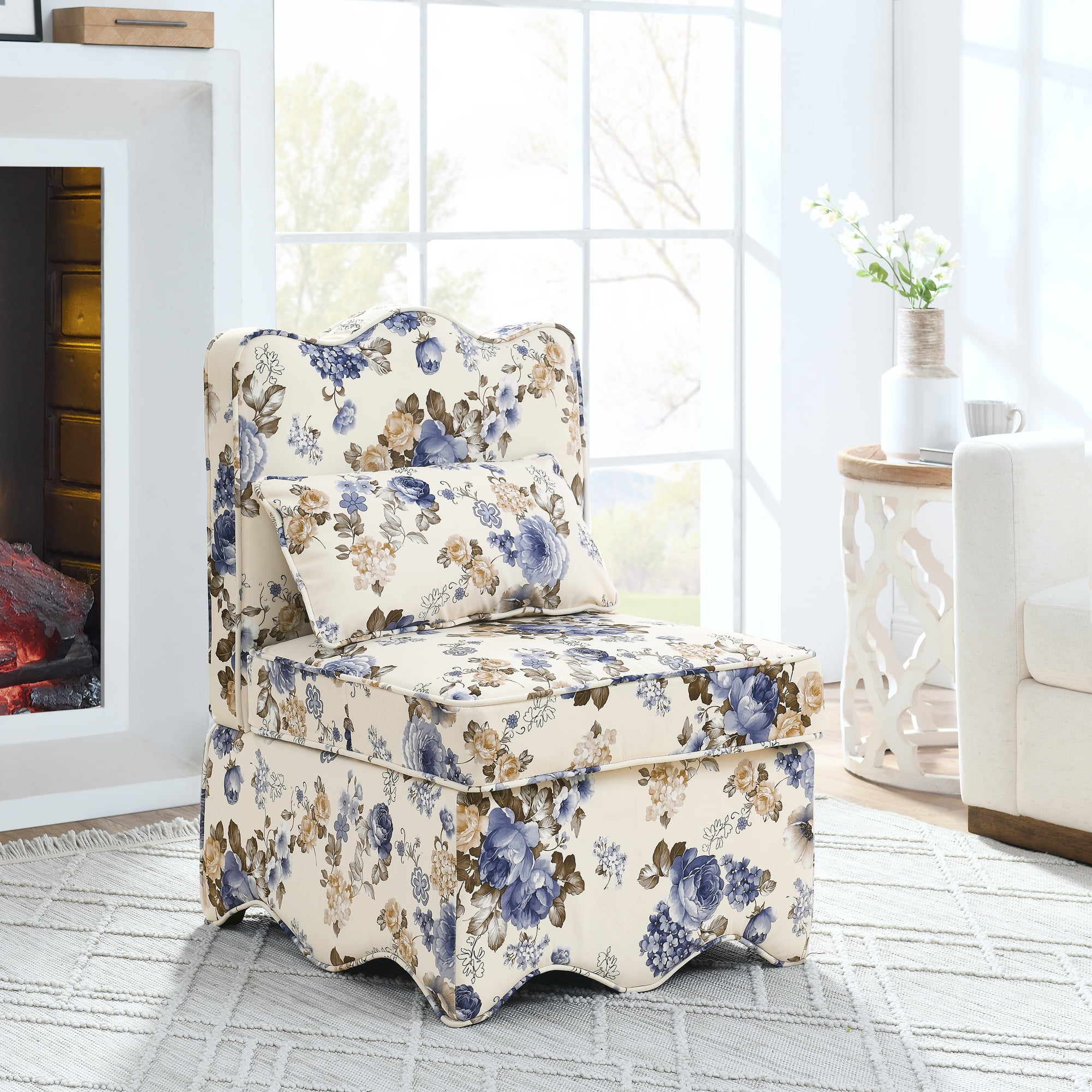 Flannel single dining chair with soft seat cushion and backrest, no ...