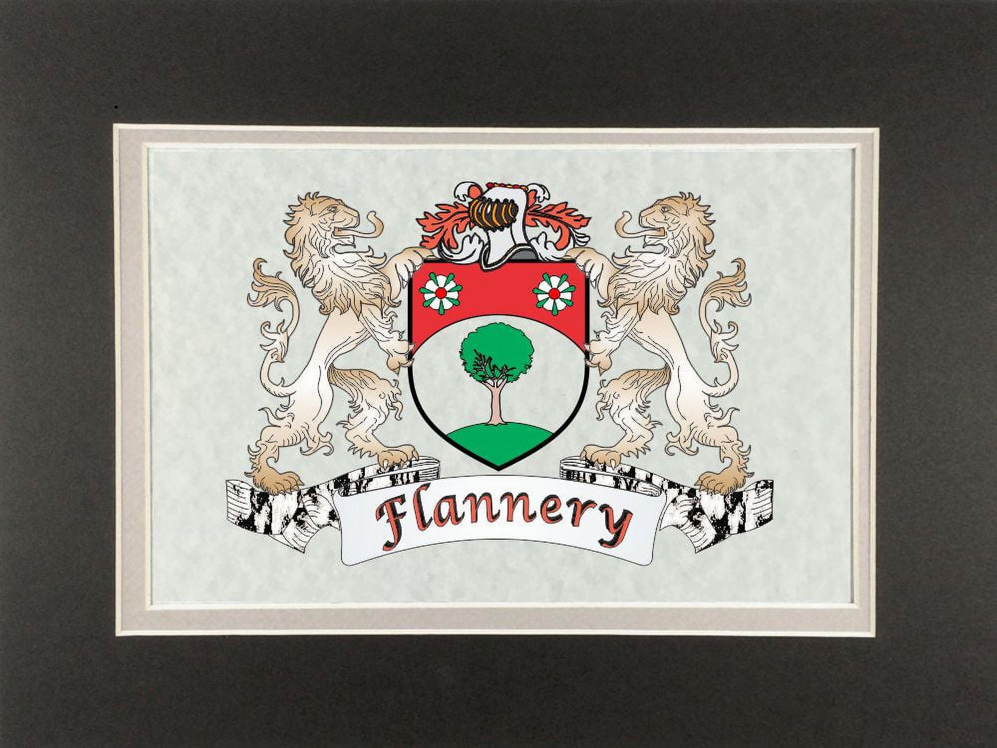 Flannery Irish Coat of Arms Print - Frameable 9" x 12" - Walmart.com