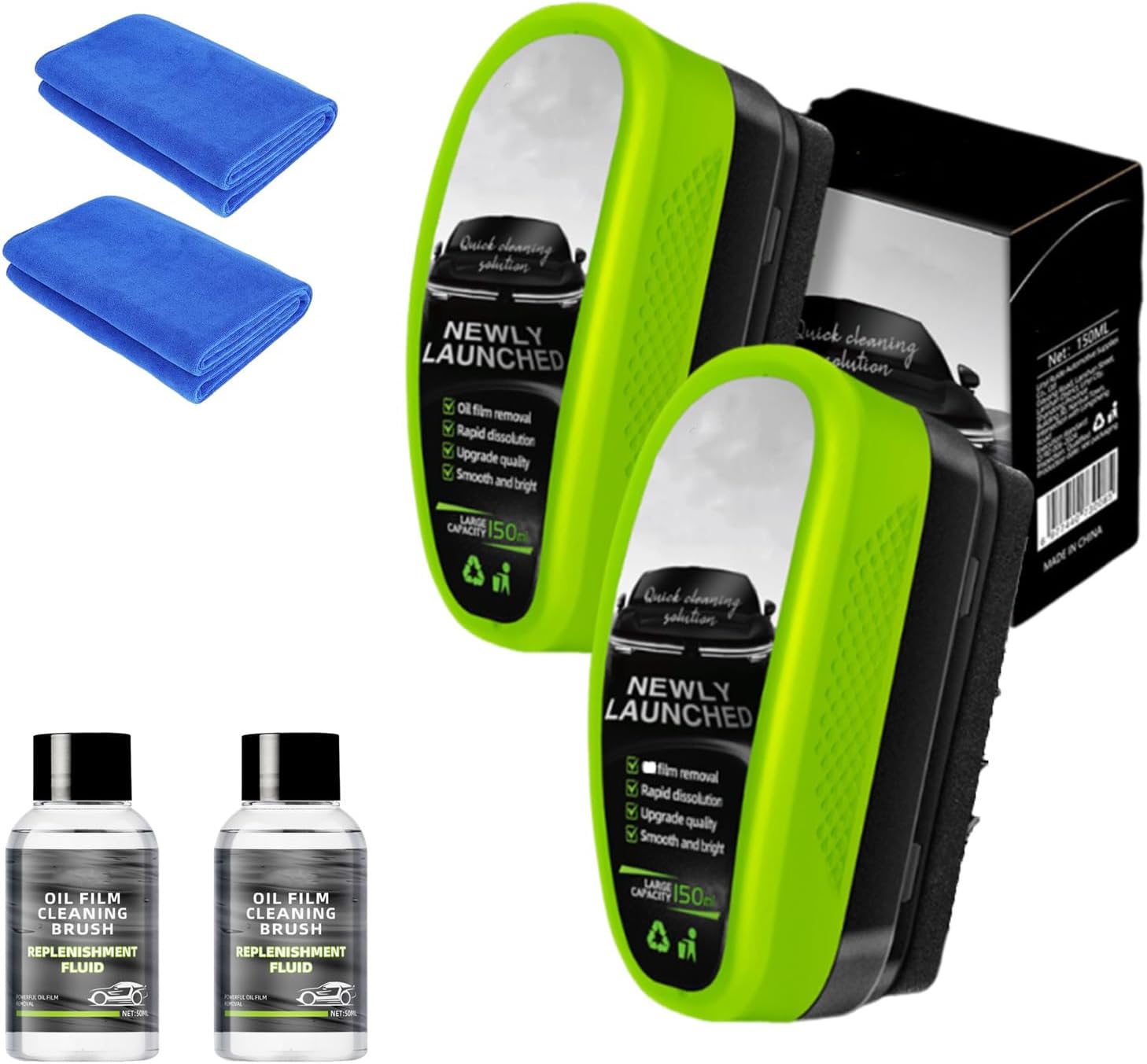 Flanora Glass Cleaner,2025 Upgrade Car Windshield Cleaner, 150mll ...