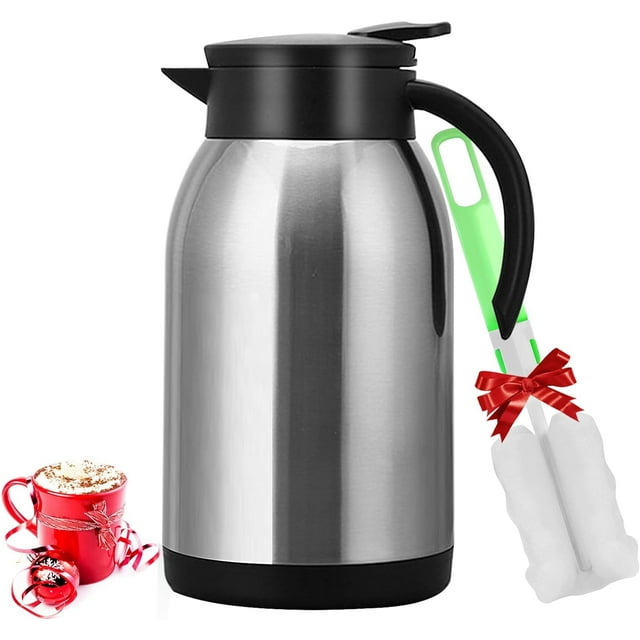 Flantor 40oz Stainless Steel Insulated Coffee Carafe, Double Wall Vacuum Flask - Walmart.com