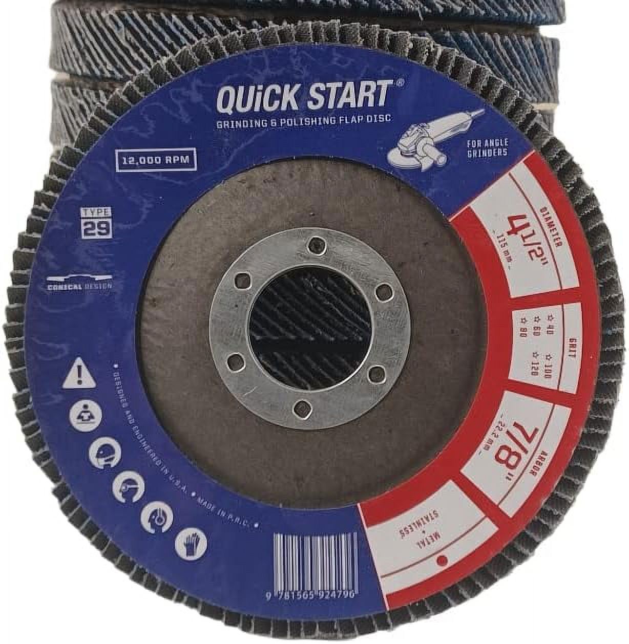 Flap Disc 4.5 Inches High Density - 10 Pack - Walmart.com
