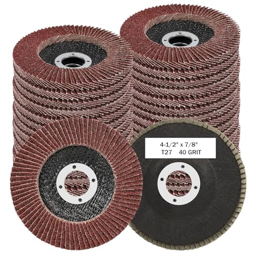 Flap Discs 4.5 Inch 40Pcs,Sanding Disc for Angle Grinder 40 Grit, T27 4 ...