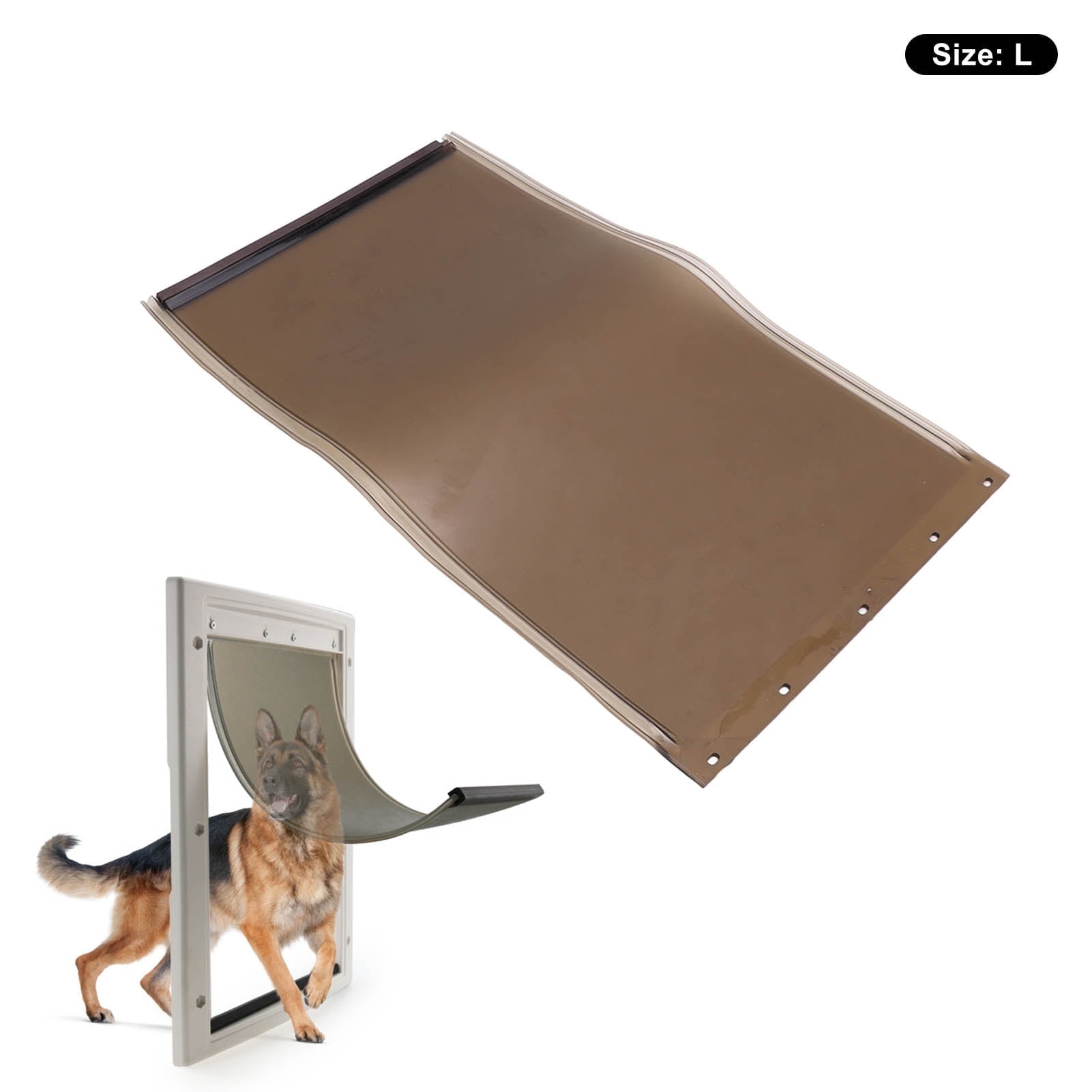 10x16 Inch Large Dog Door Replacement Flap, TPU Material, Impact Resistant, Cold Resistant, Easy ...