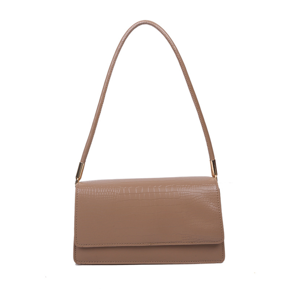 Flap Top Leather Shoulder Bag for Women Small Tote Underarm Bag Fashion ...