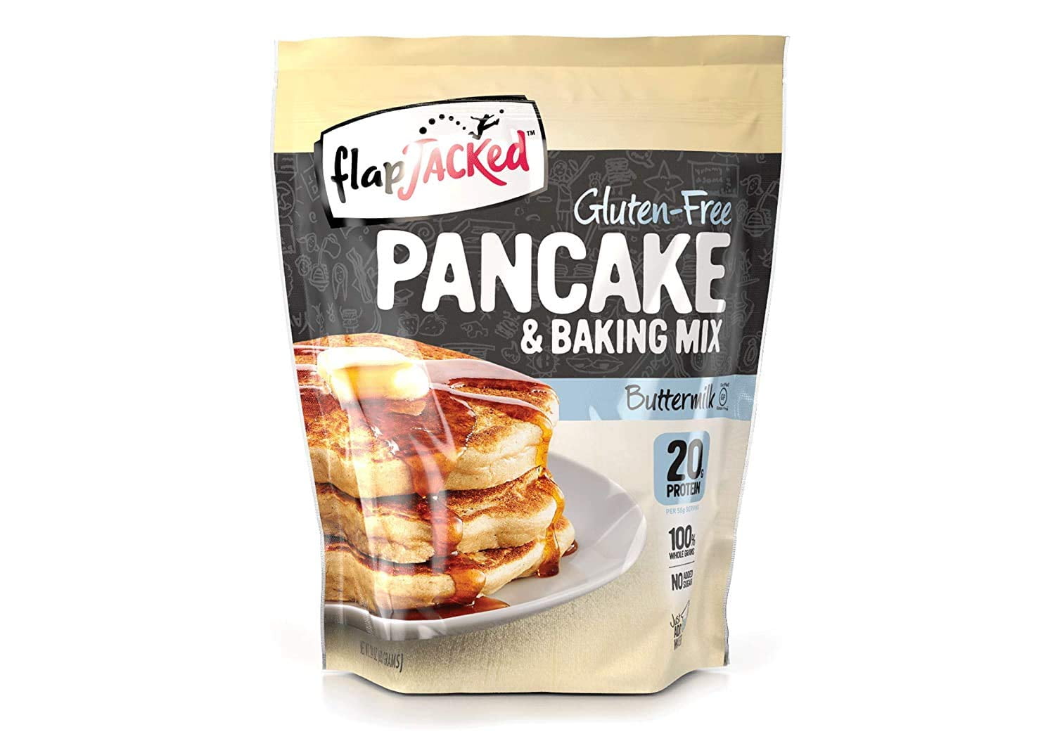 FlapJacked Gluten-Free Buttermilk Protein Pancake HYZ01 and Baking Mix ...