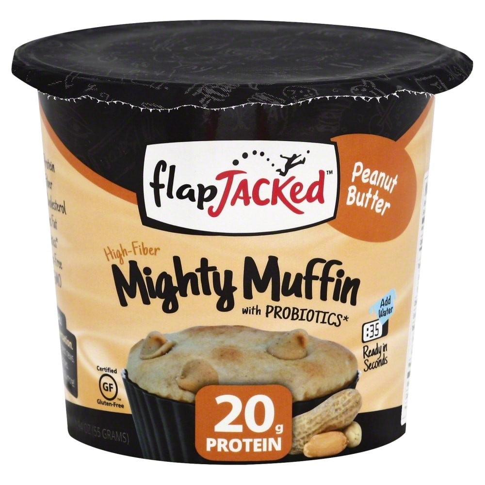 FlapJacked Mighty Muffin Peanut Butter Microwavable Cup Gluten-Free, 1. ...