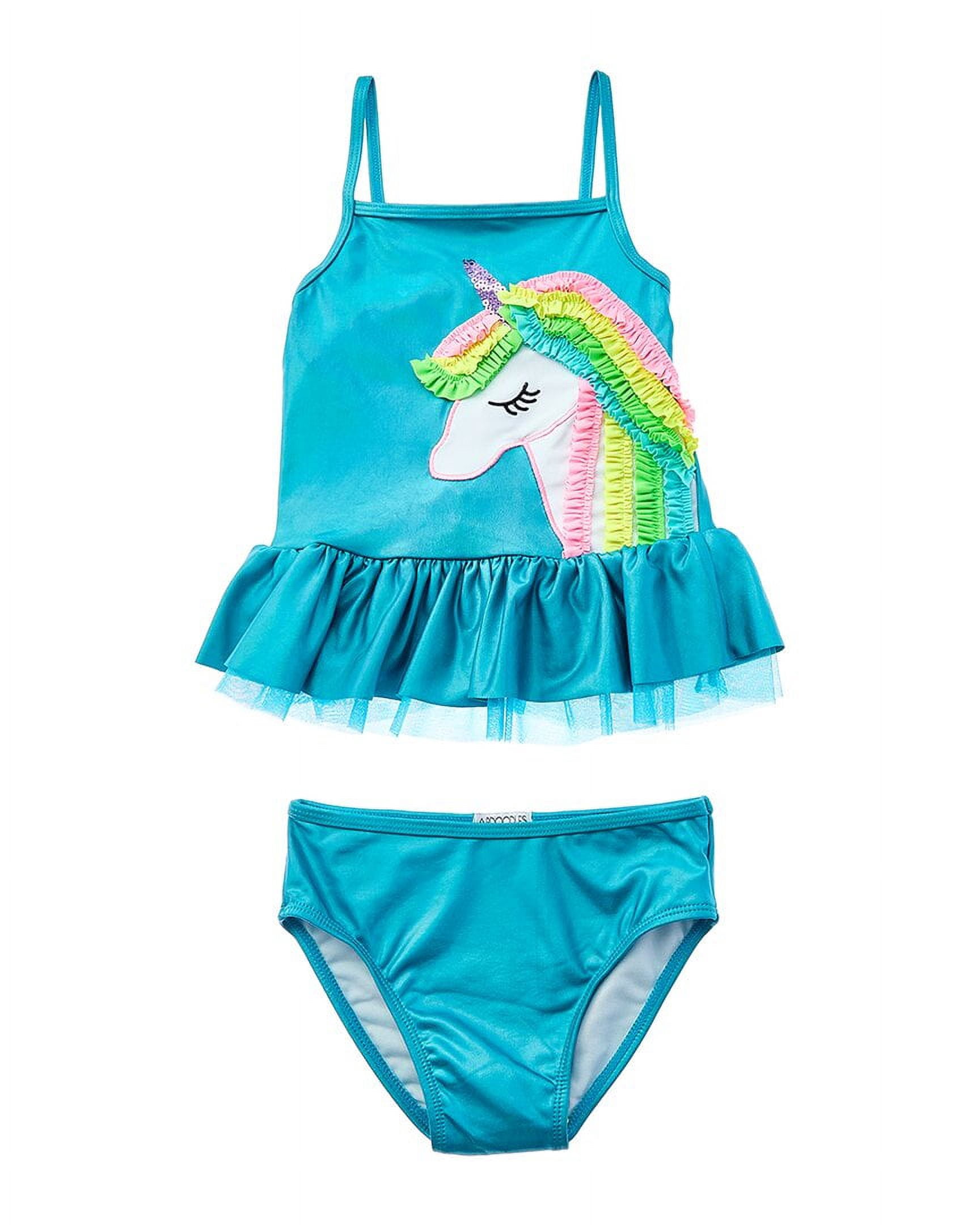Flapdoodles girls Rainbow Unicorn 2Pc Swimsuit, 3T - Walmart.com