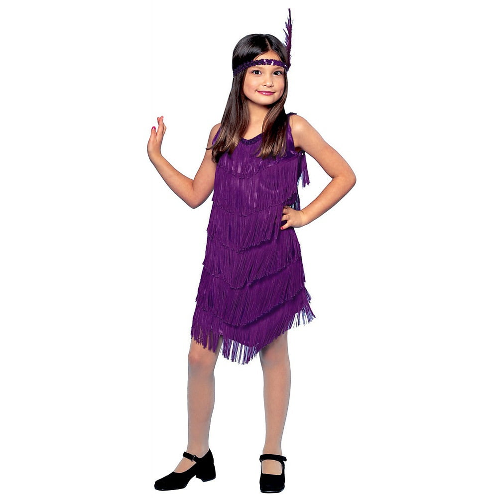 Flapper Child Costume Purple - Medium - Walmart.com