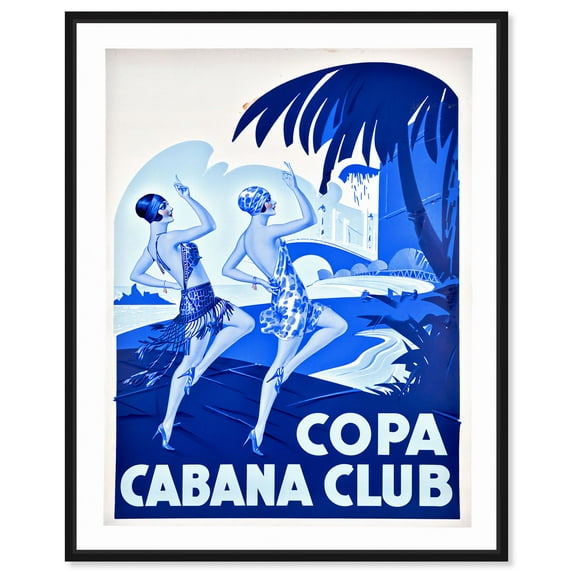 Flapper Fantasy Canvas Print Retro Fashion Decor by Art Remedy, Black ...