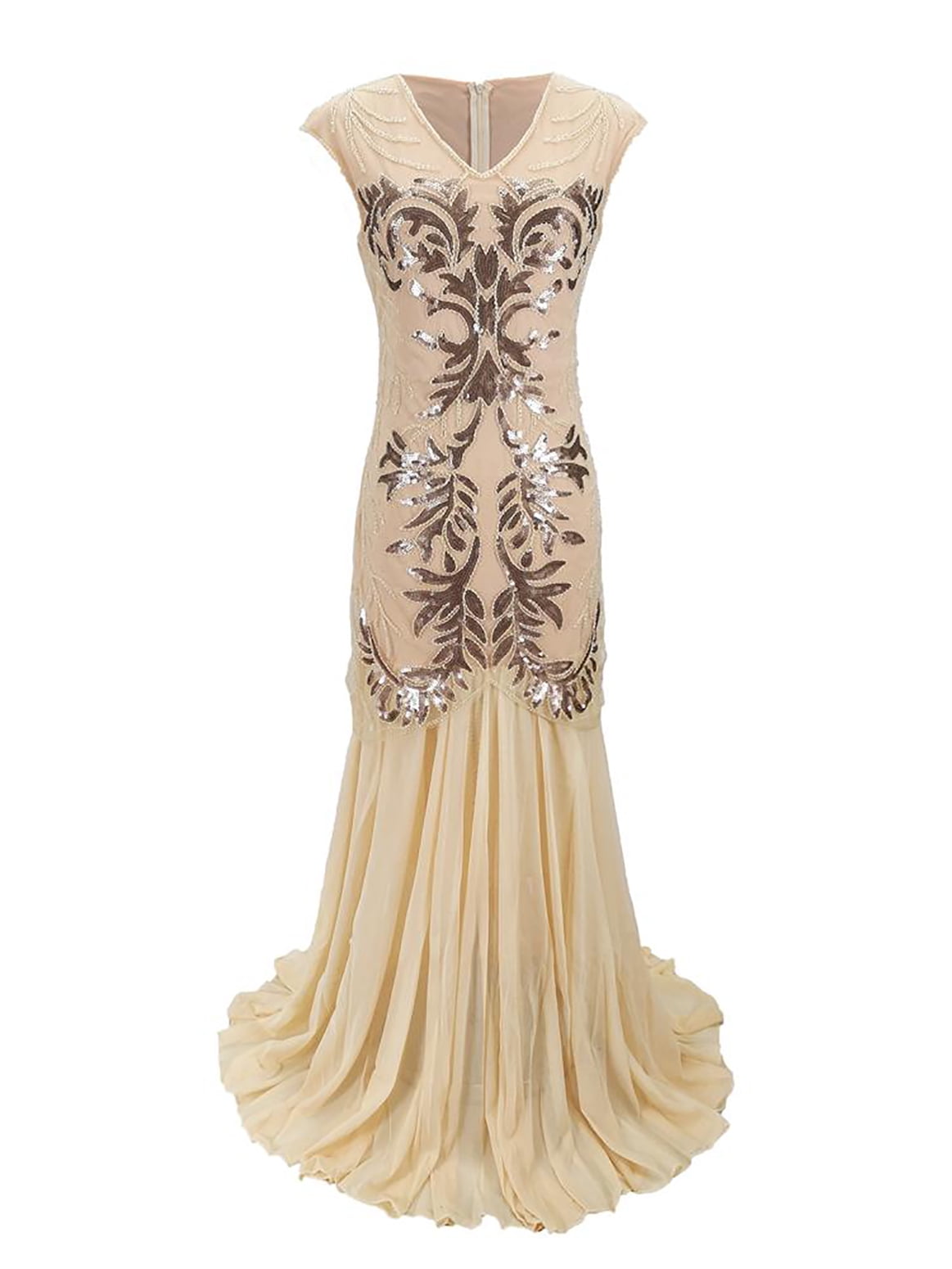 Flapper Wedding Dress Styles 1920S Beaded Deco Maxi Flapper Dress ...