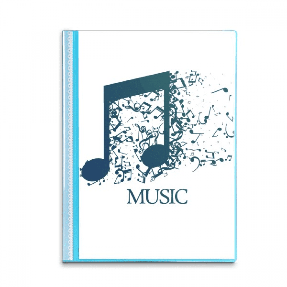 Flappg Blue Music Mim White Book Sheet Protectors Portfolio Binder ...