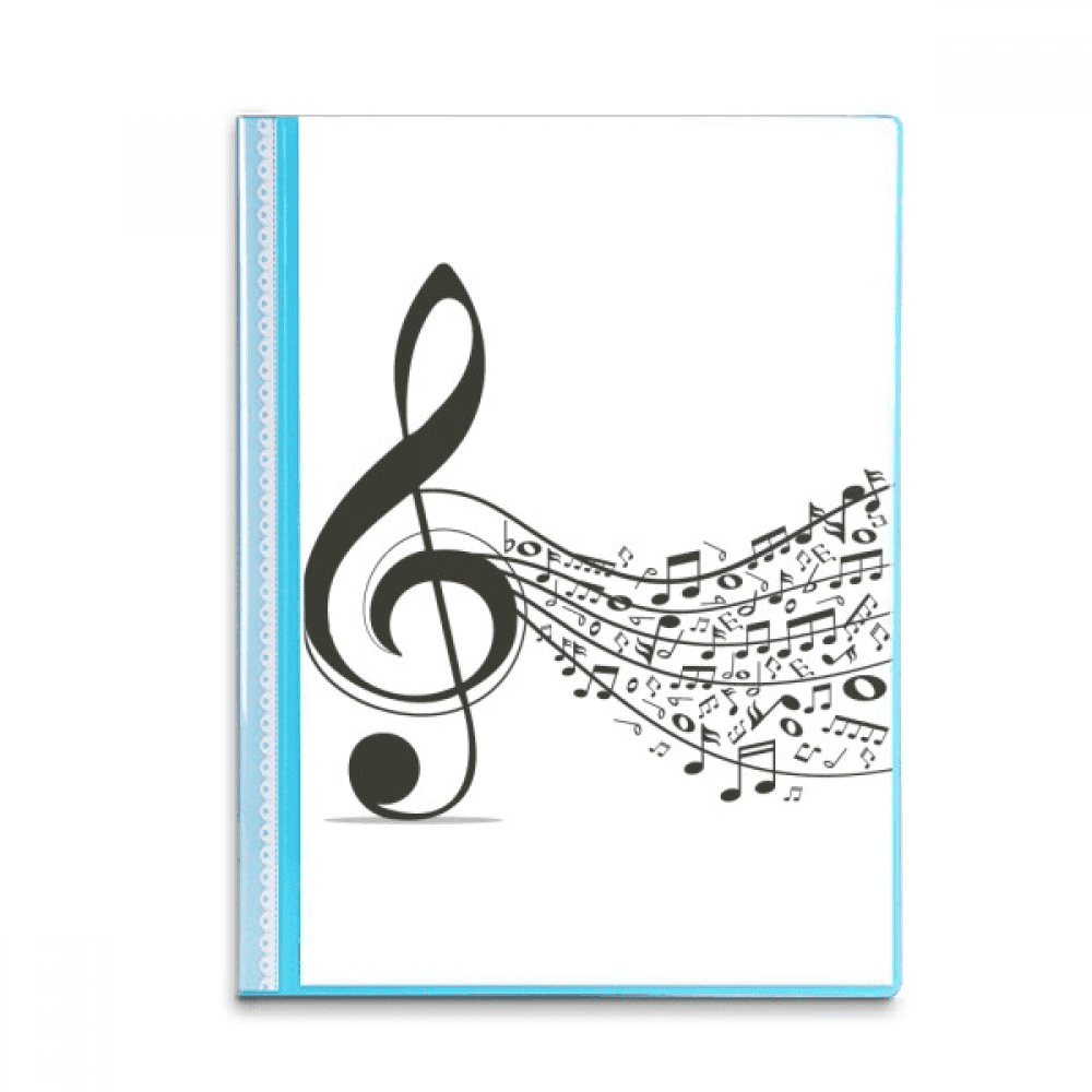 Flappg Music Notes Treble Clef Book Sheet Protectors Portfolio Binder ...